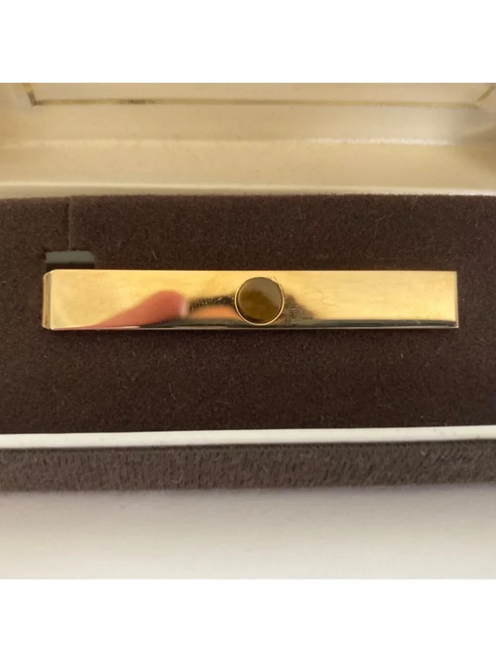 SWANK | Accessories | Vintage Swank Gold Tone Tie Clip With Tigers Eye ...